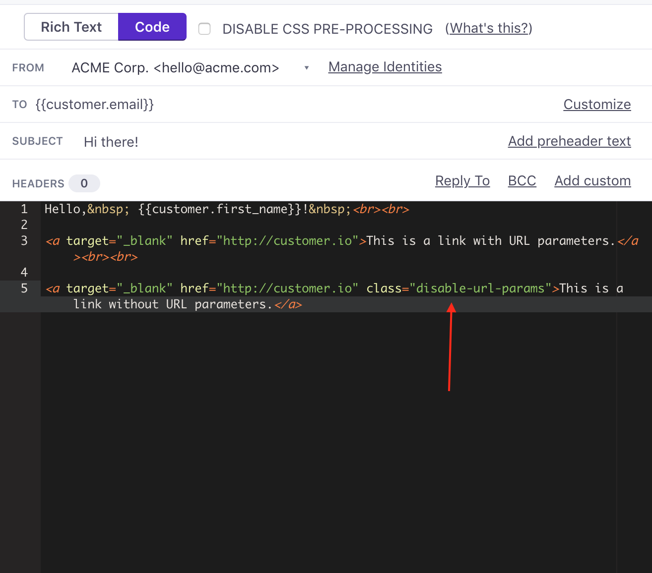 Adding URL parameters to links | Customer.io Docs
