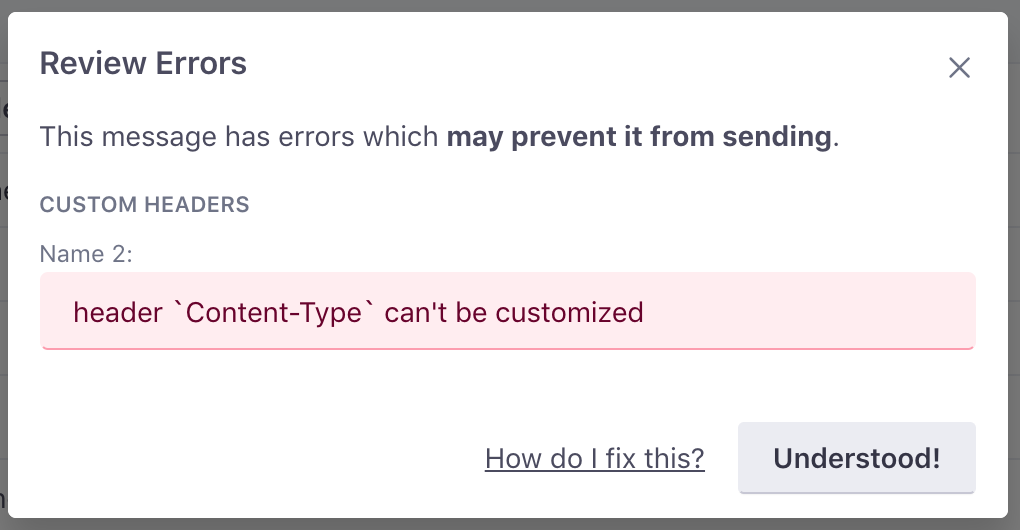 Set Custom Email Headers | Customer.io Docs