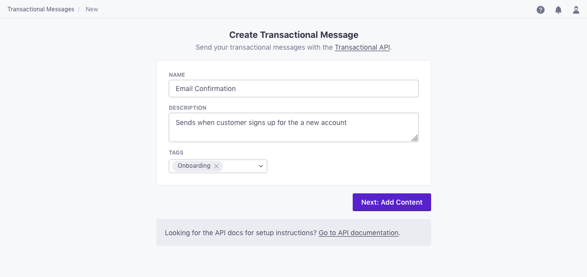 Set up a transactional push | Customer.io Docs