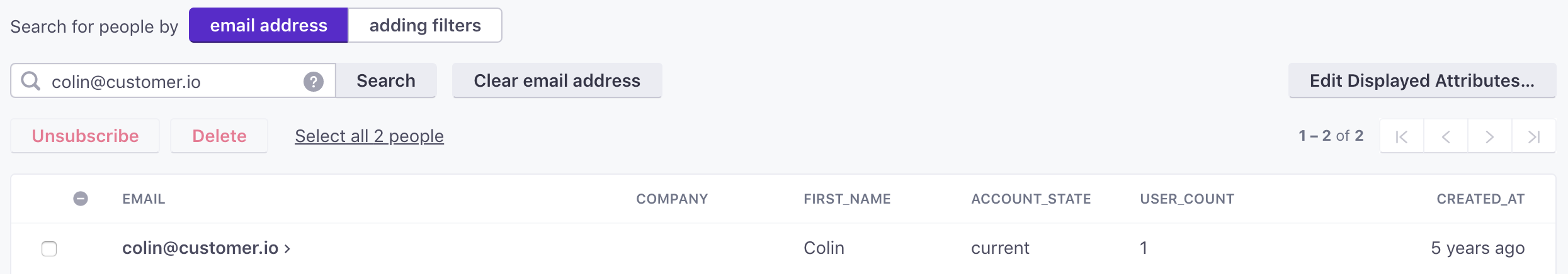 Manually add/update people | Customer.io Docs